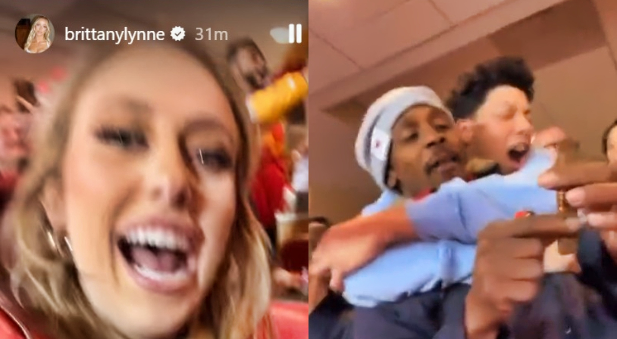 Patrick Mahomes Wife Yells For His Dad To Light Cigar After Win
