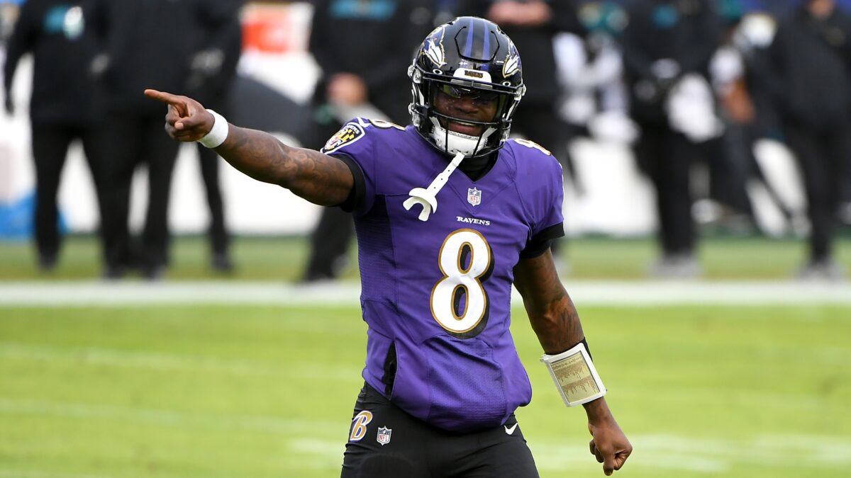 Video Of Lamar Jackson's Name On Falcons Jersey At NFL Shop