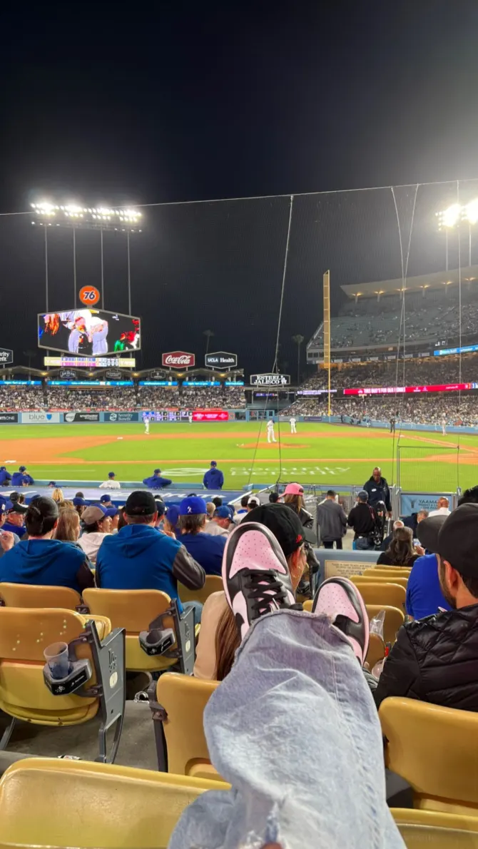 Kayla Simmons Was Busting Off of Her Top At Dodgers Game