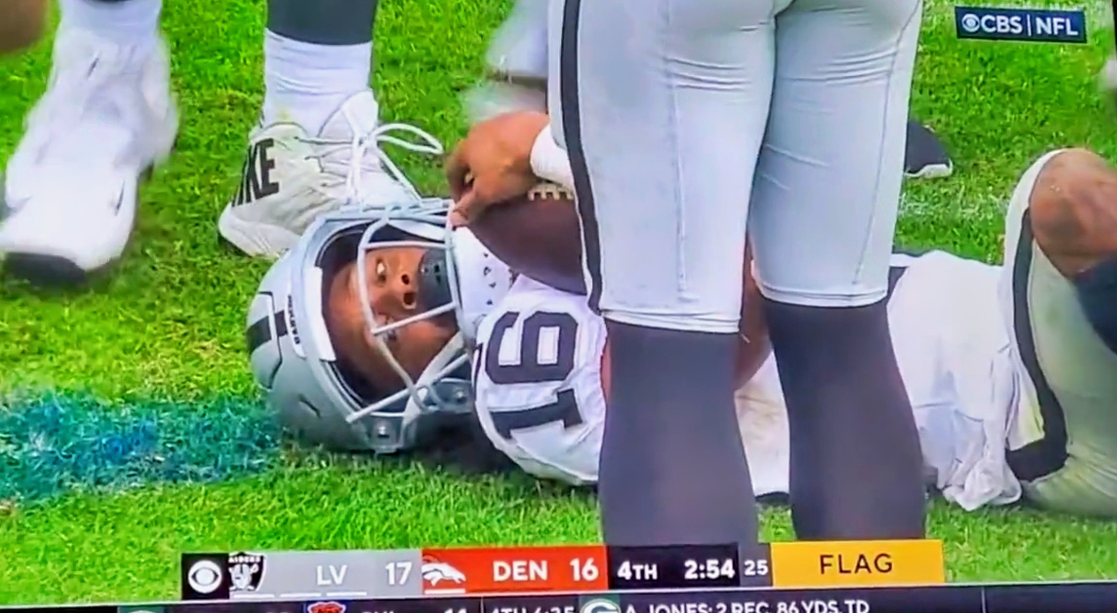 Raiders WR Jakobi Meyers Knocked Unconscious After Tackle
