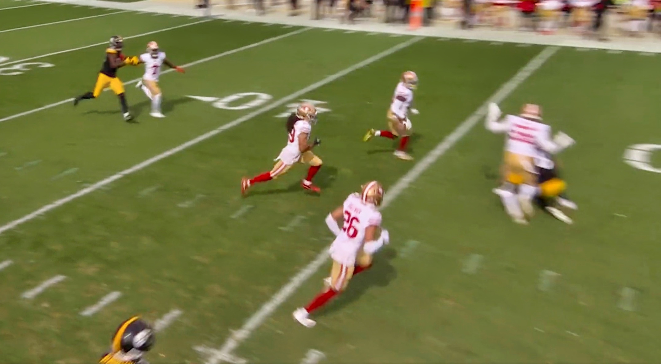 49ers' Talanoa Hufanga Does Rugby Lateral After INT (VIDEO)