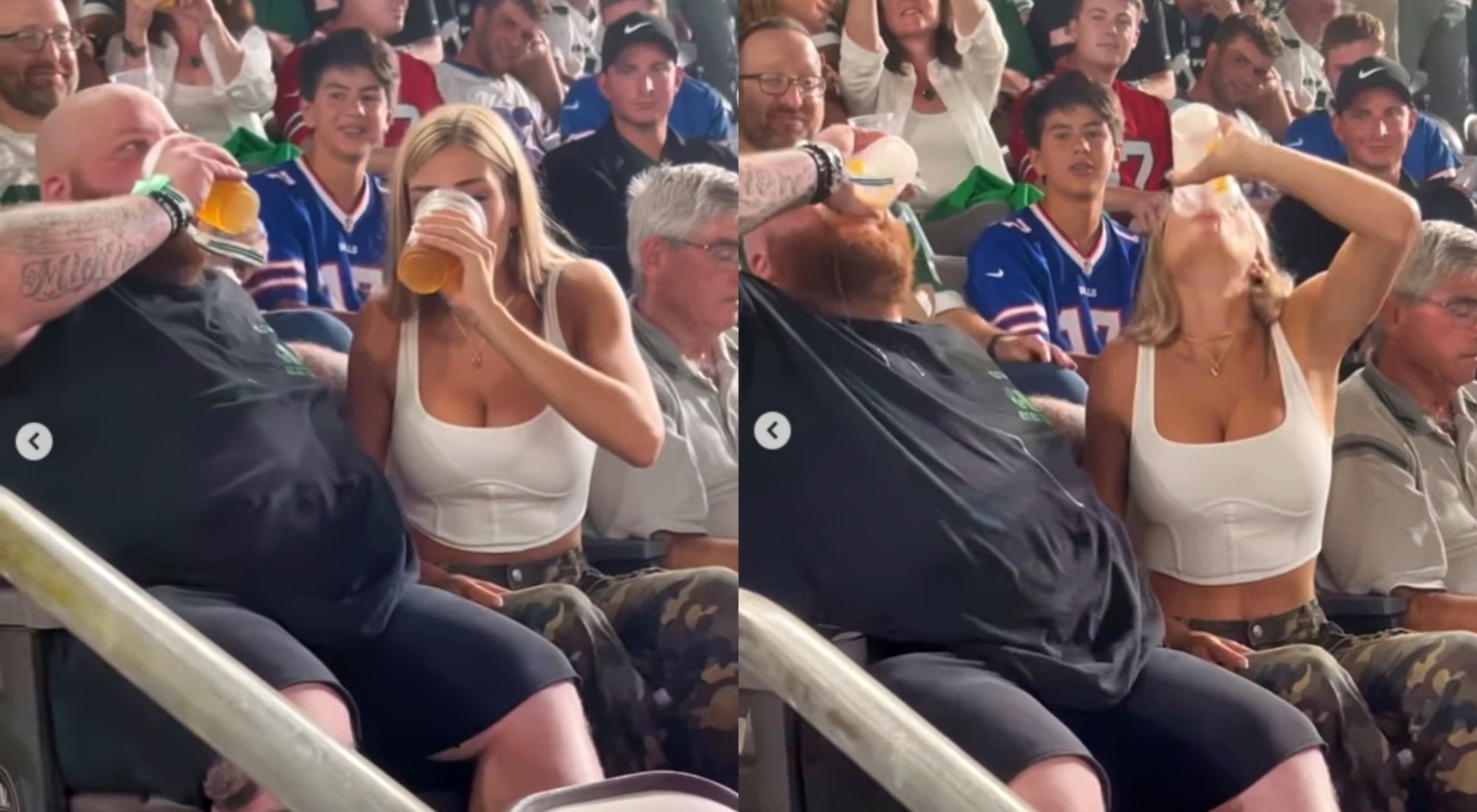 Beer Girl Went Viral On Monday Night Football Chugging With Fan