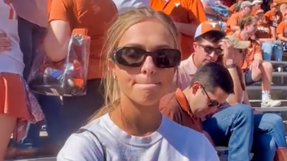 Female Texas Longhorns Fan Embarrassed After Loss