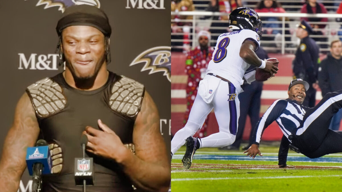Lamar Jackson Had A Few Words For The Ref Who Tripped Him