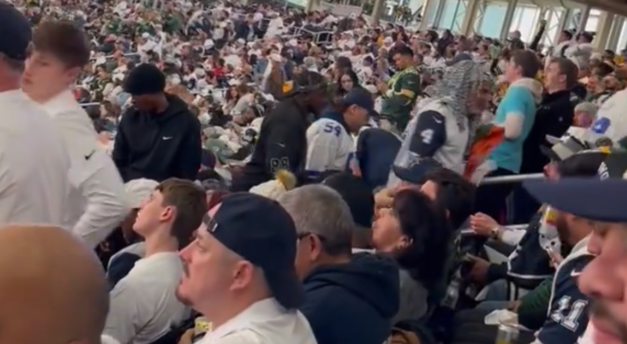 Dallas Cowboys Fans Leave Stadium Amid Blowout To Packers