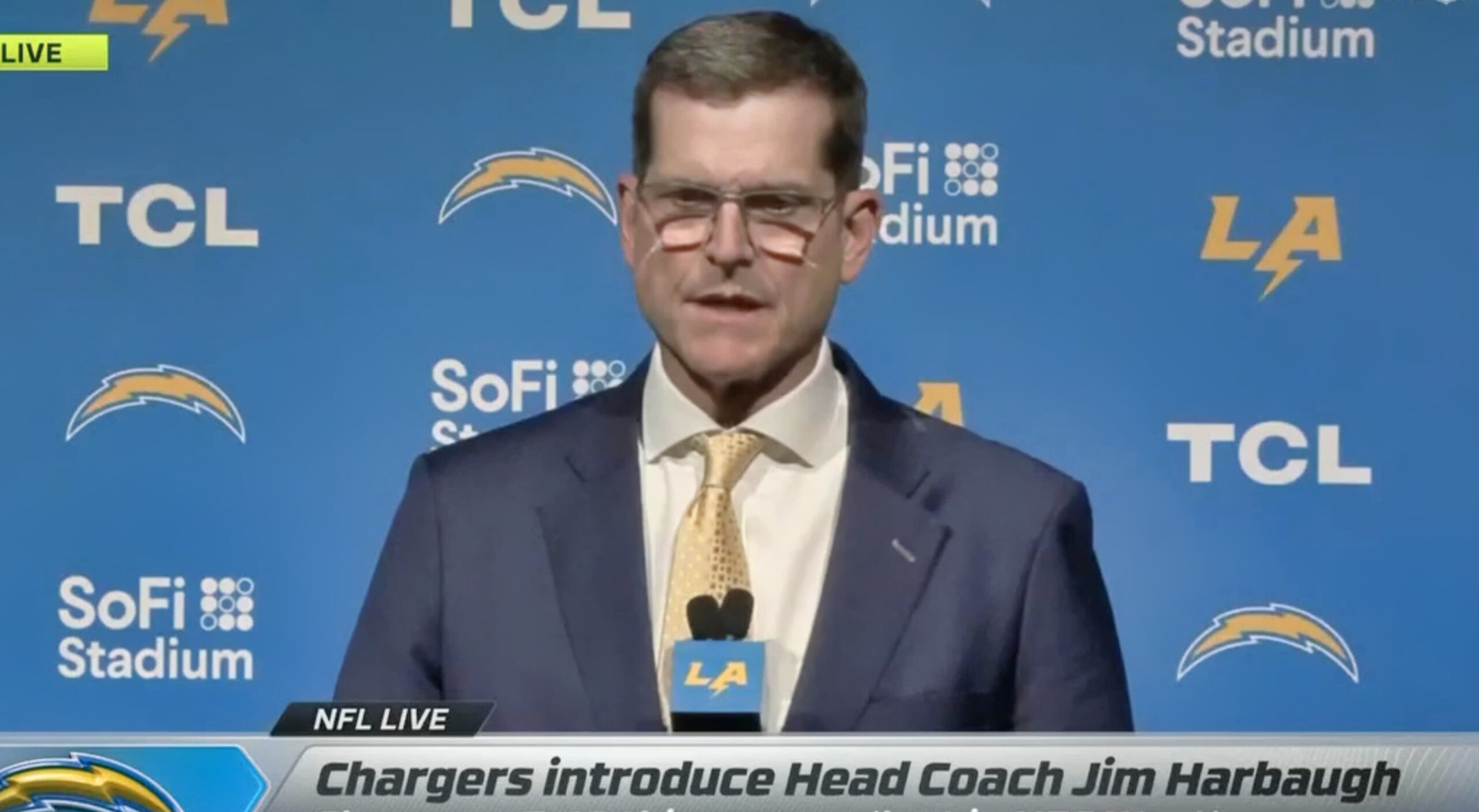 ESPN Made Blunder During Jim Harbaugh's Introductory Presser