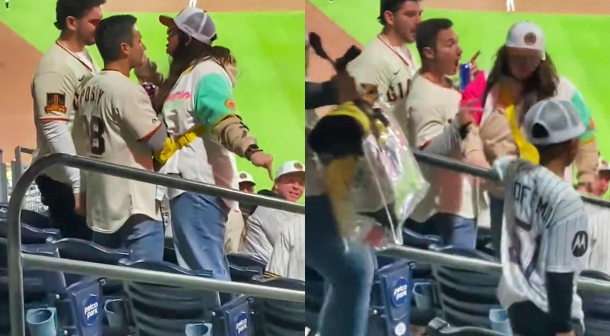 VIDEO: Female San Diego Padres Fan Viciously Slapped Giants Fan Across ...