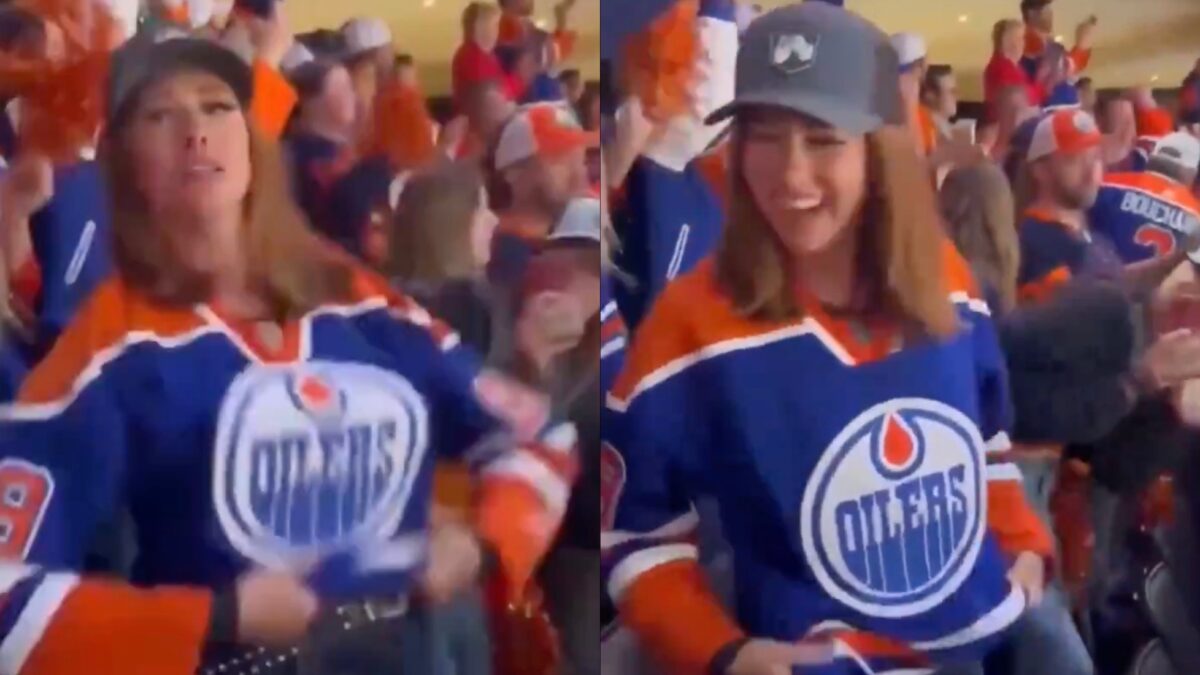 VIDEO: Female Edmonton Oilers Fan Who Broke The Internet By Flashing ...