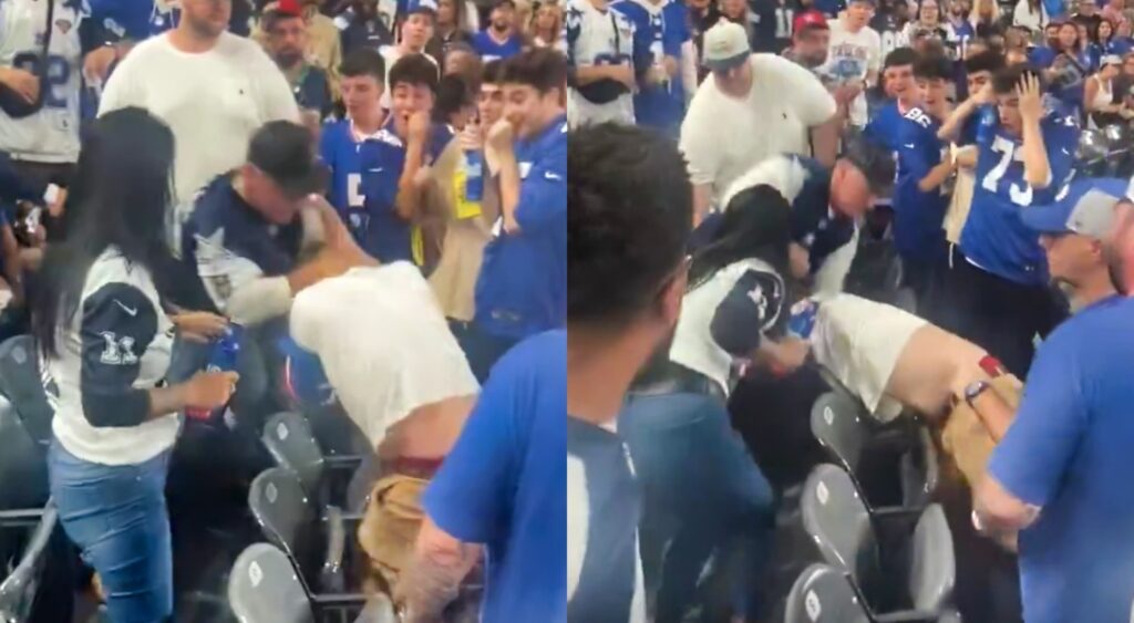 VIDEO: New York Giants Fan Got Pummelled By A Dallas Cowboys Fan During ...