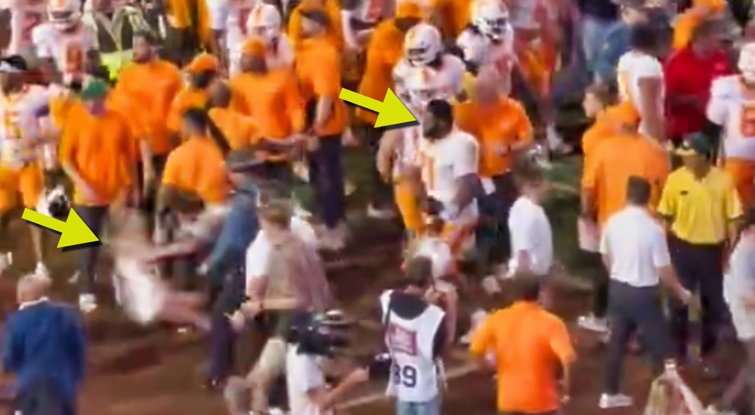 VIDEO: Female Arkansas Razorbacks Fan Was Knocked Into Next Week By ...