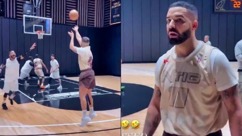 VIDEO: Drake Has Fans Buzzing After Playing Basketball On His OVO Court