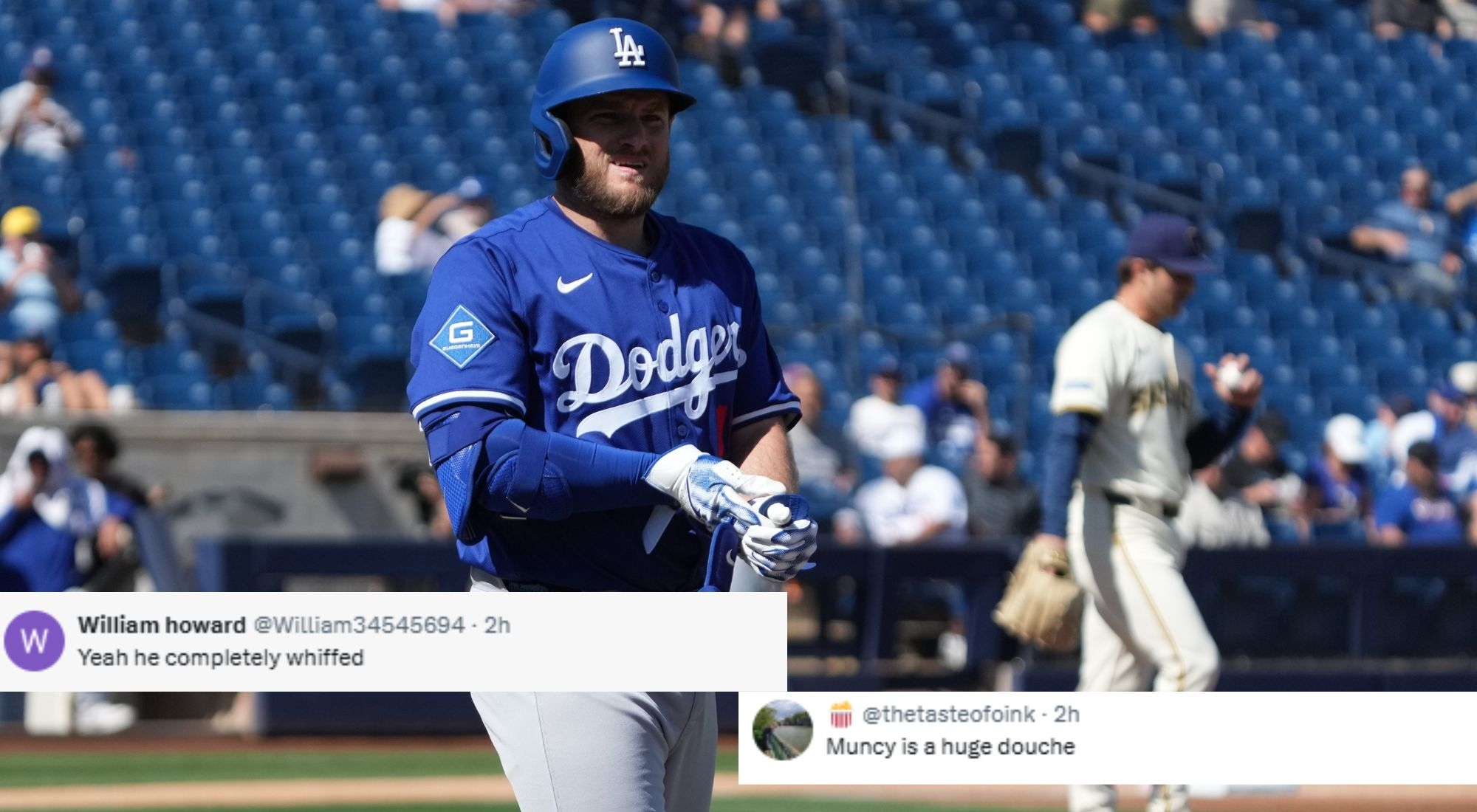 Fans Troll Max Muncy For His Awkward Reaction Towards NFL Star