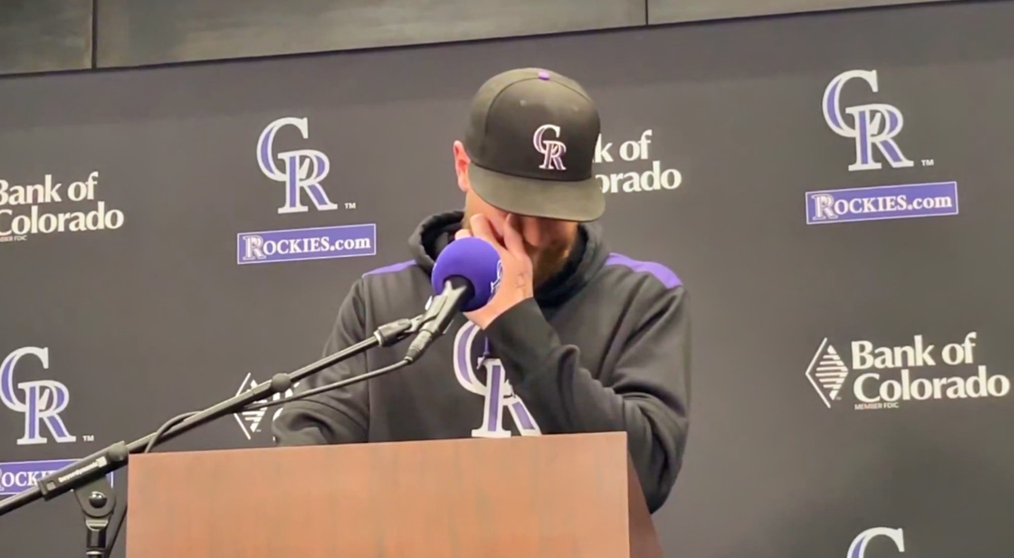 VIDEO: Kyle Freeland Breaks Down And Walks Off The Podium