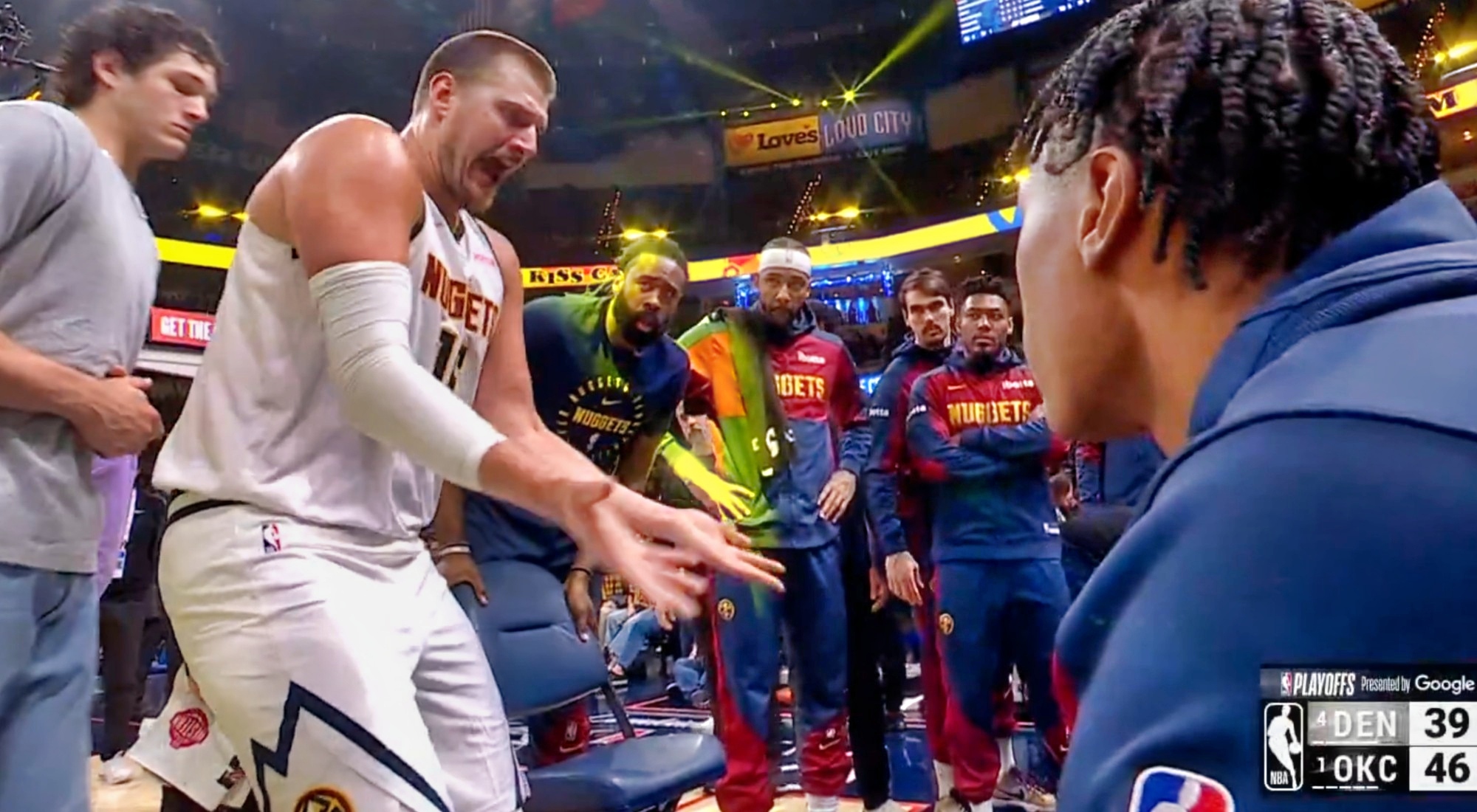 Nikola Jokic Sends Fans Into Frenzy While Appearing To Coach Teammates