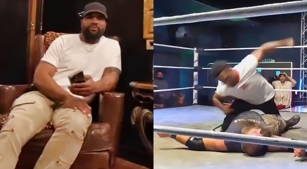 Cringeworthy Footage Emerges Of Rampage Jackson & Son Raja Unloading On ...