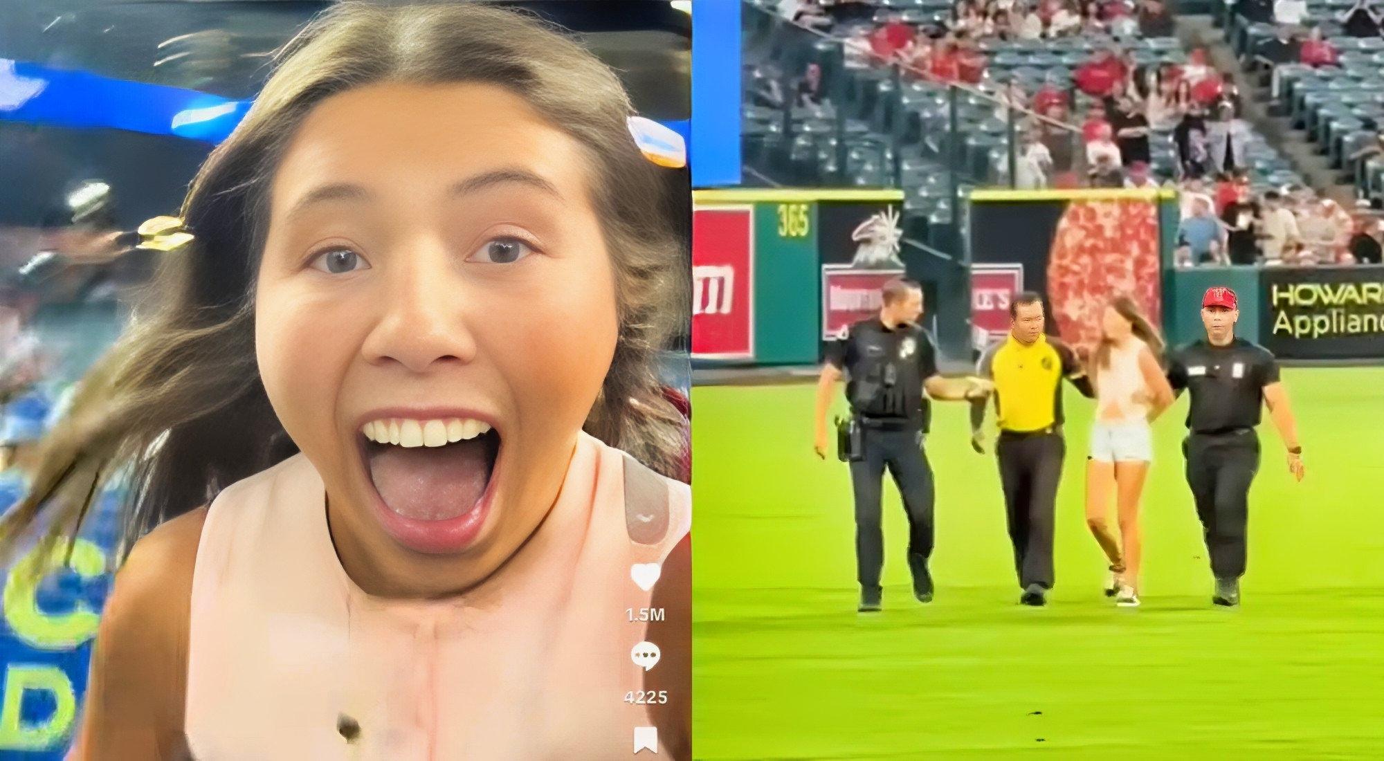 VIDEO: TikTok Star Goes To Jail After Storming The Field During Angels ...
