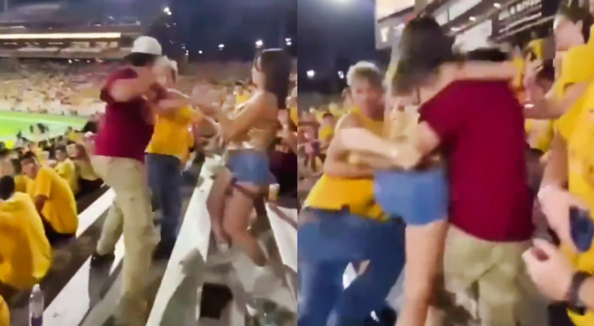 Arizona State Fan Gets Blasted With Flurry Of Punches From Opposing Fan ...