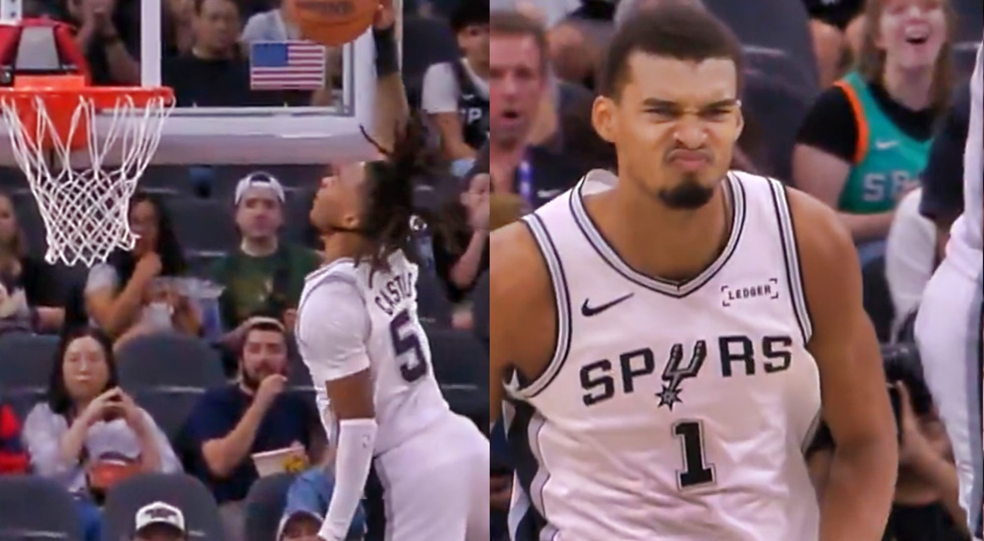 Stephon Castle Completes Vicious Alley-Oop Dunk As Victor Wembanyama’s ...