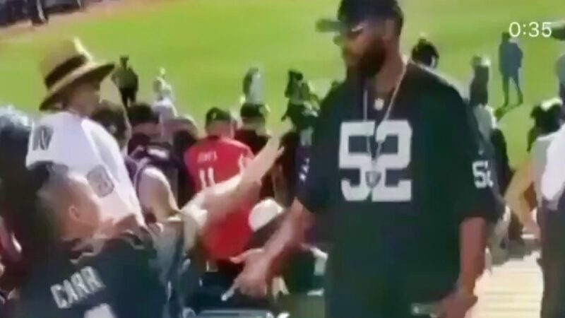 Raiders Fan's Brutal Mistake: Starts Wild Brawl with Huge Dude, Ends ...