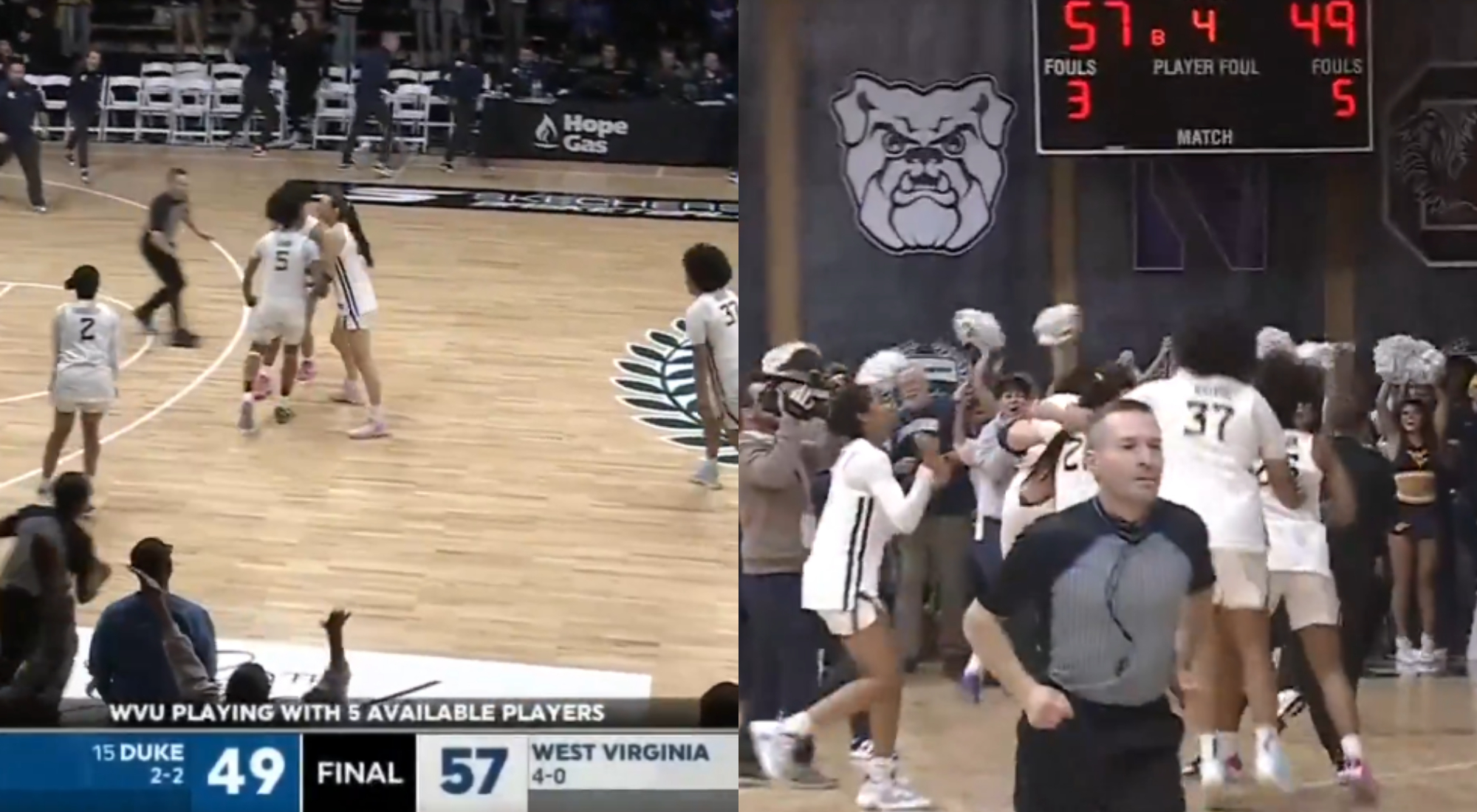 6 Players Ejected In Wild Fight At Duke-West Virginia Women's ...
