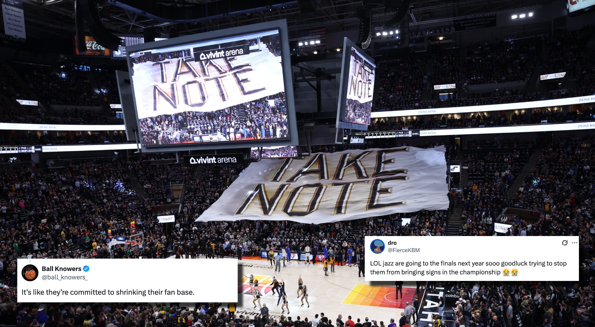 Utah Jazz Face Backlash After Delta Center Bans Fan Signs In Shocking Move