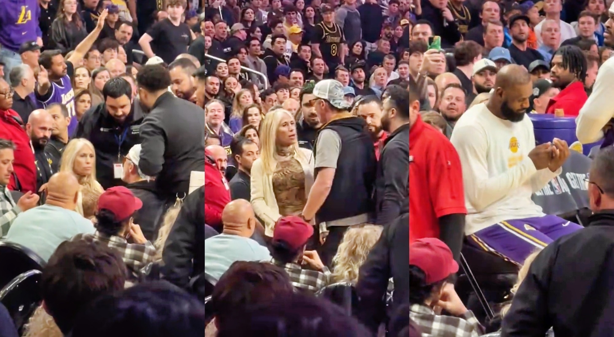LeBron James Gets Courtside Female Fan Ejected After Heated Exchange ...