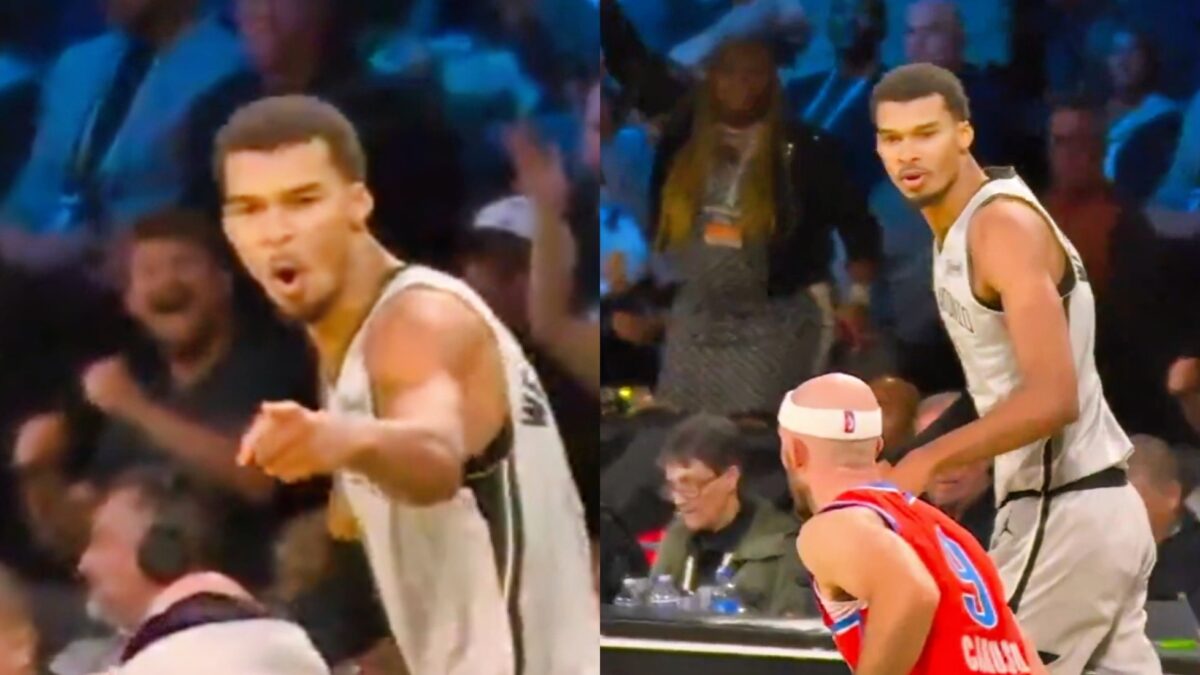 Slow-Mo Footage Catches Victor Wembanyama Trash-Talking Alex Caruso ...