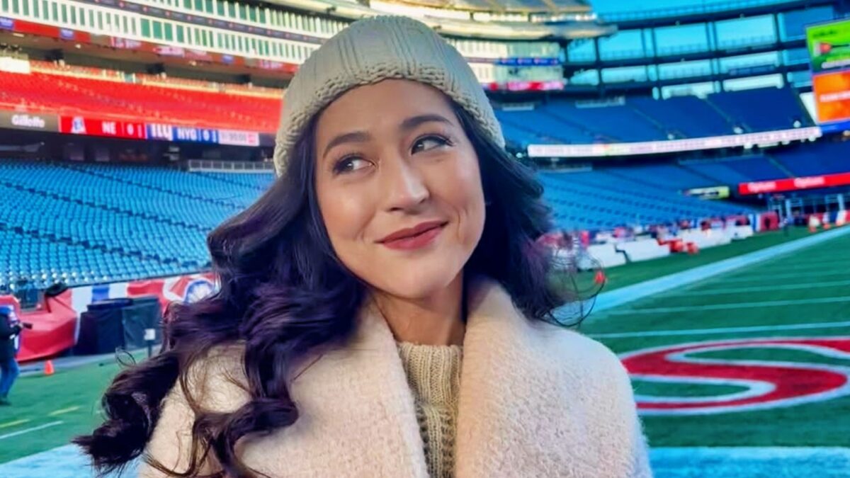 Everyone Is Going Wild Over Mina Kimes’ Sideline Outfit [PHOTO]