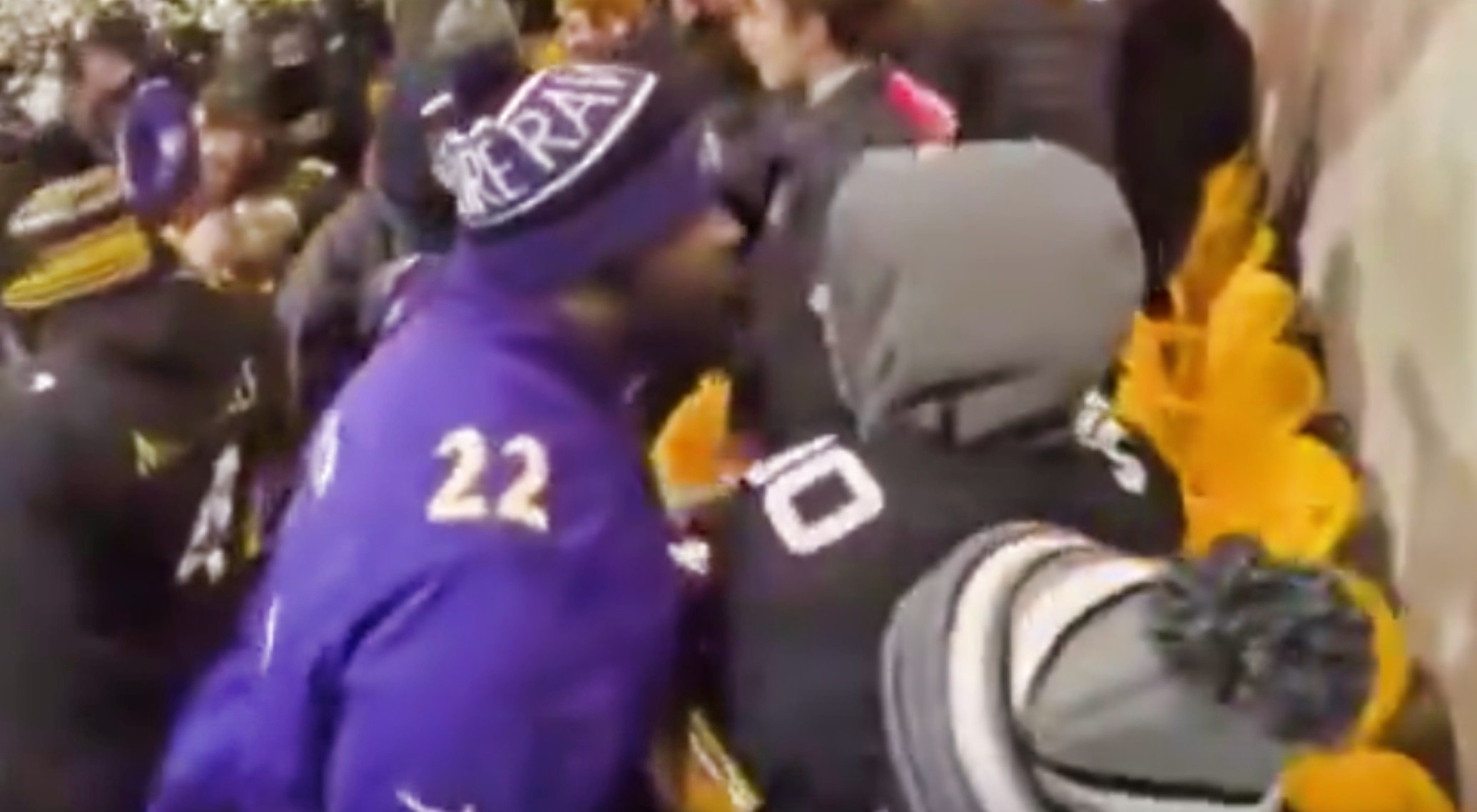 Adult Ravens Fan Fights Young Steelers Fan During Chaotic Scene In The ...