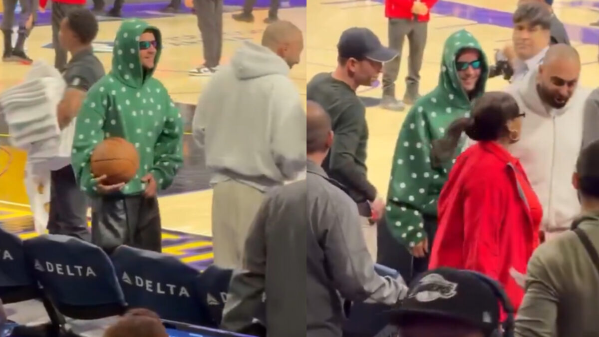 New Footage Shows Justin Bieber Caught Trying to Sneak Basketball Out ...