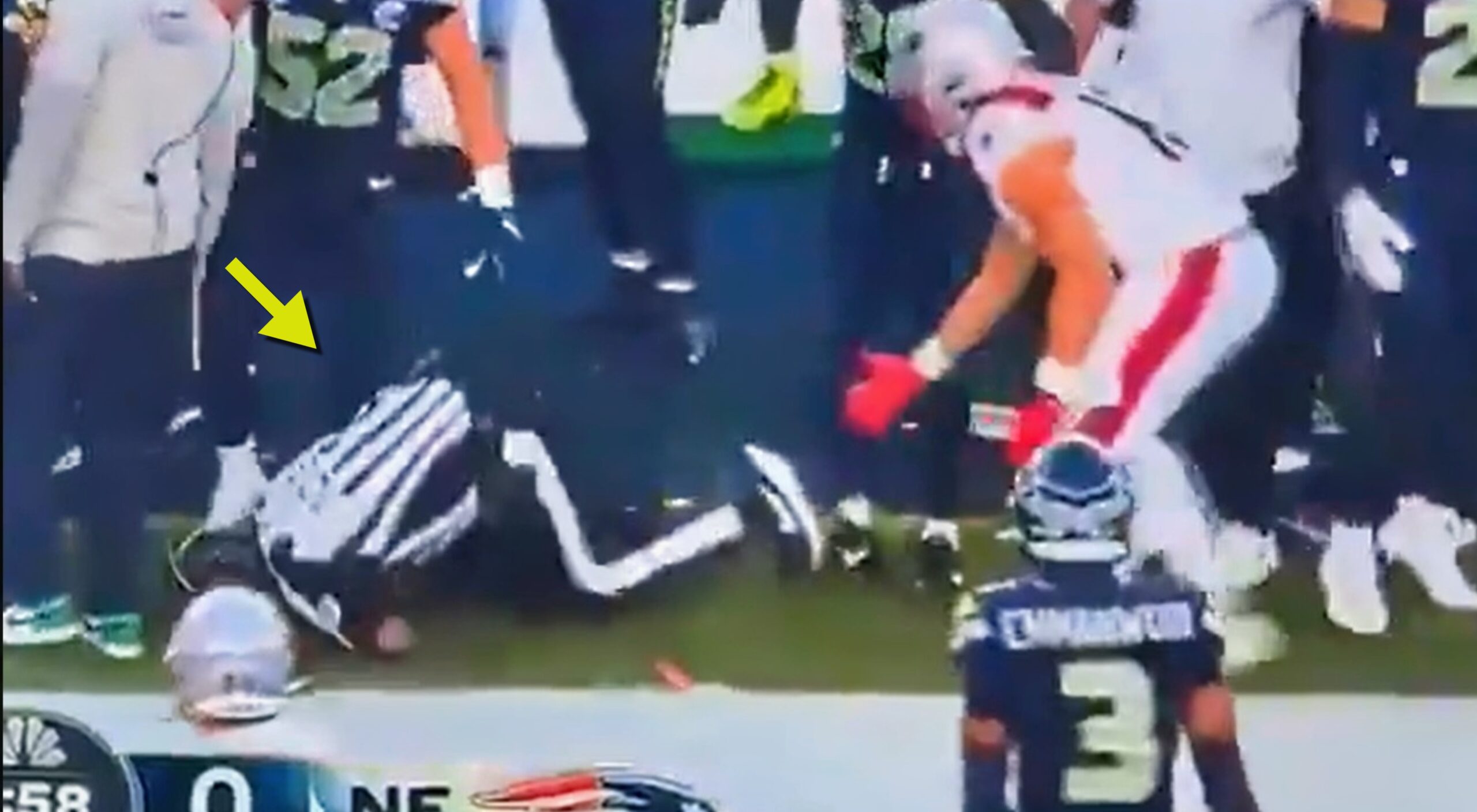 Super Bowl Ref "Flew At Least 15 Yards" After Player Absolutely Wrecked ...