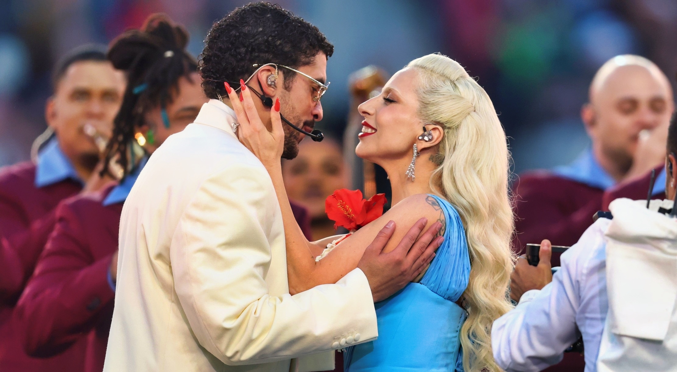 Unseen Footage Shows Bad Bunny's Exact Whereabouts During Lady Gaga's ...