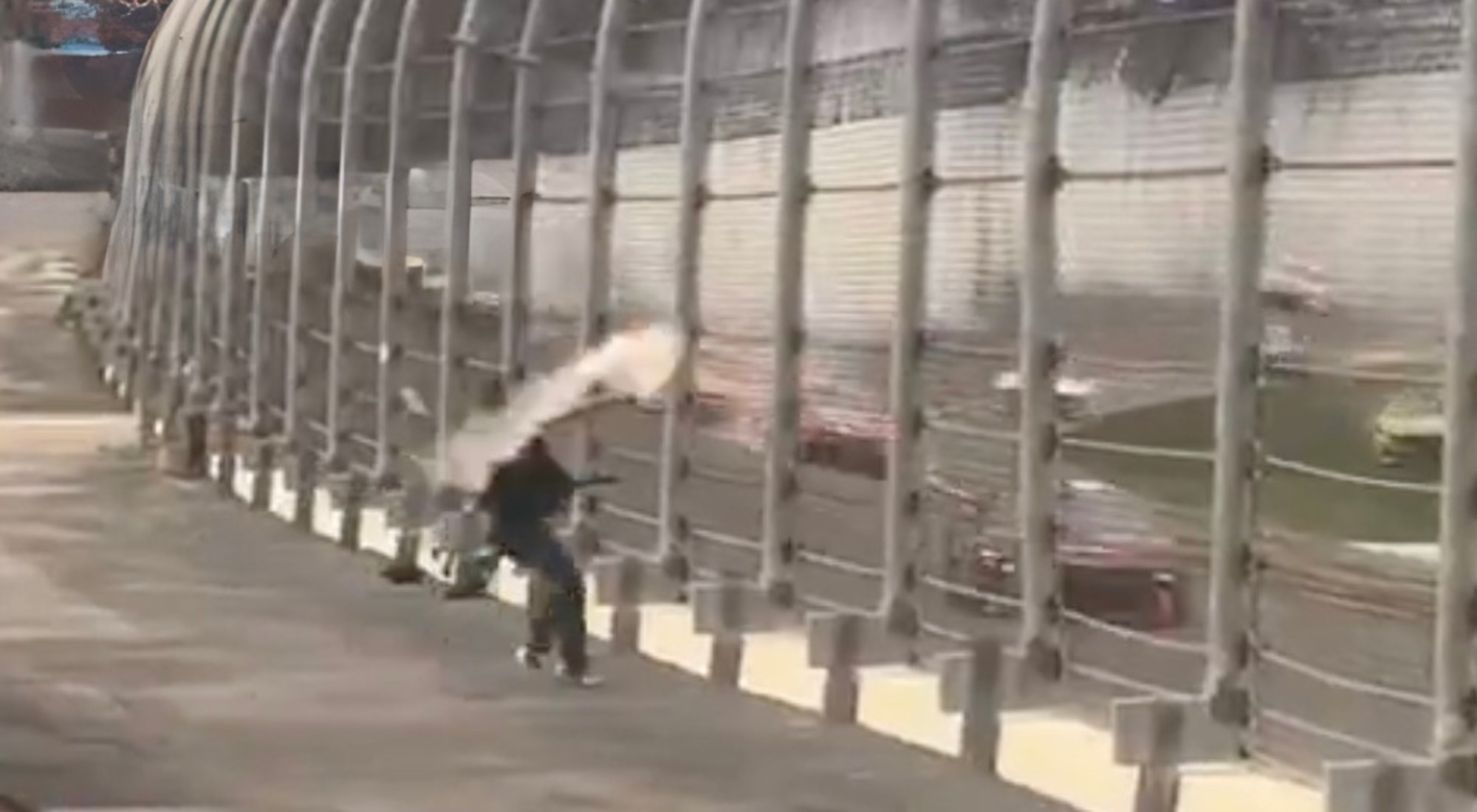 Cameras Caught Fan Throwing Strange Substance Onto The Track At The End ...