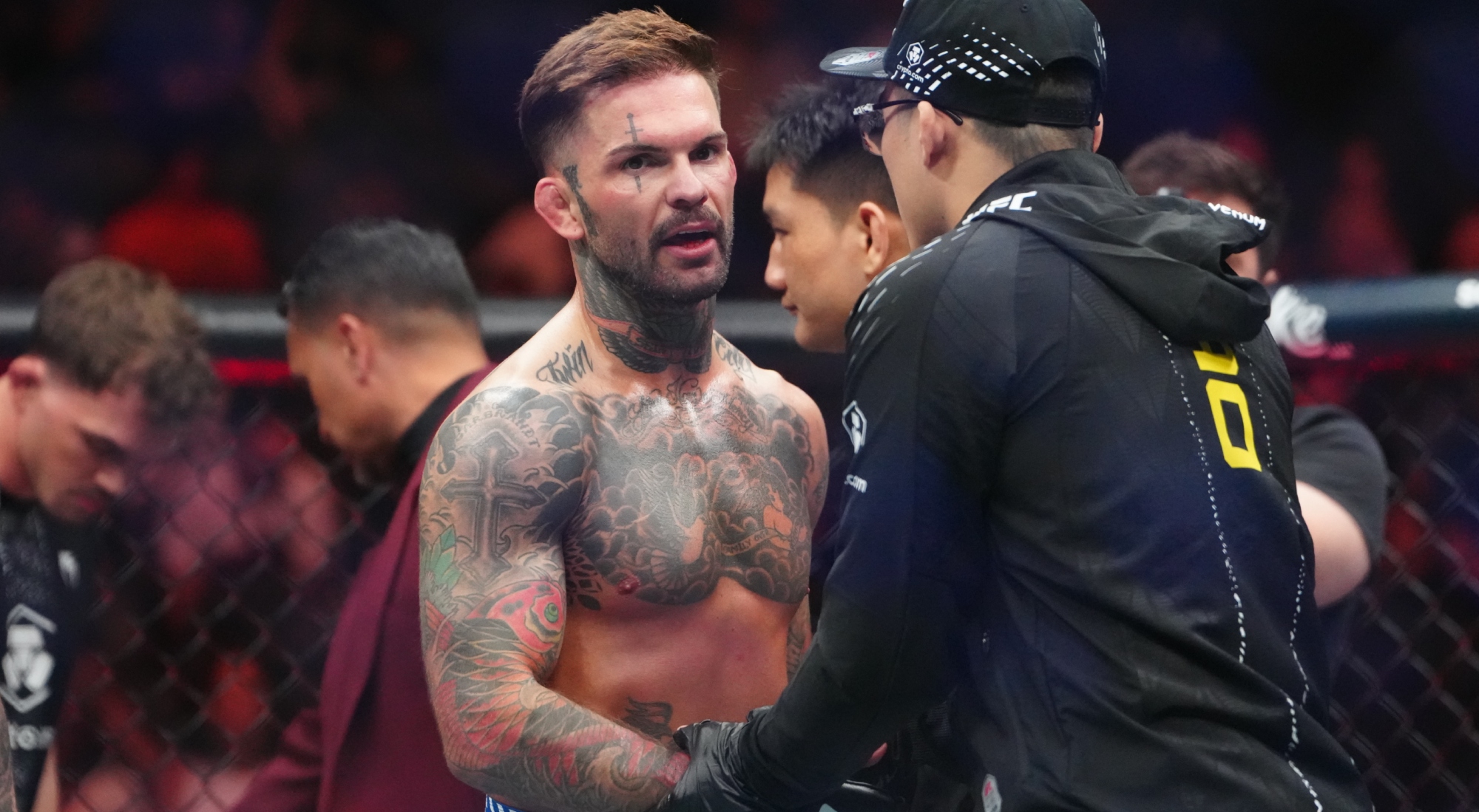 Cody Garbrandt Vomits in the Octagon After Brutal Low Blows at UFC 326