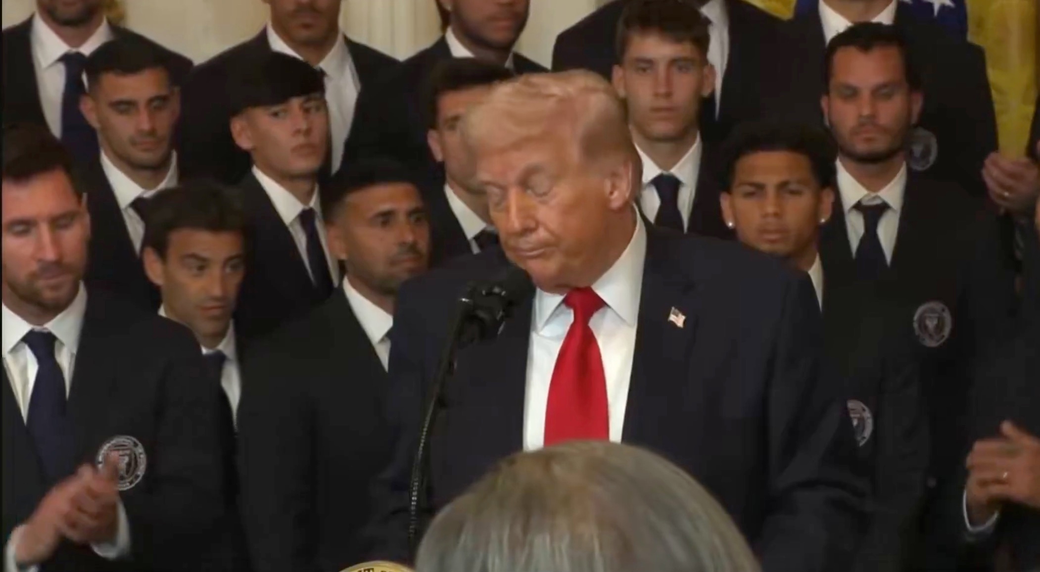 Cameras Caught Lionel Messi Applauding As Donald Trump Talked About ...