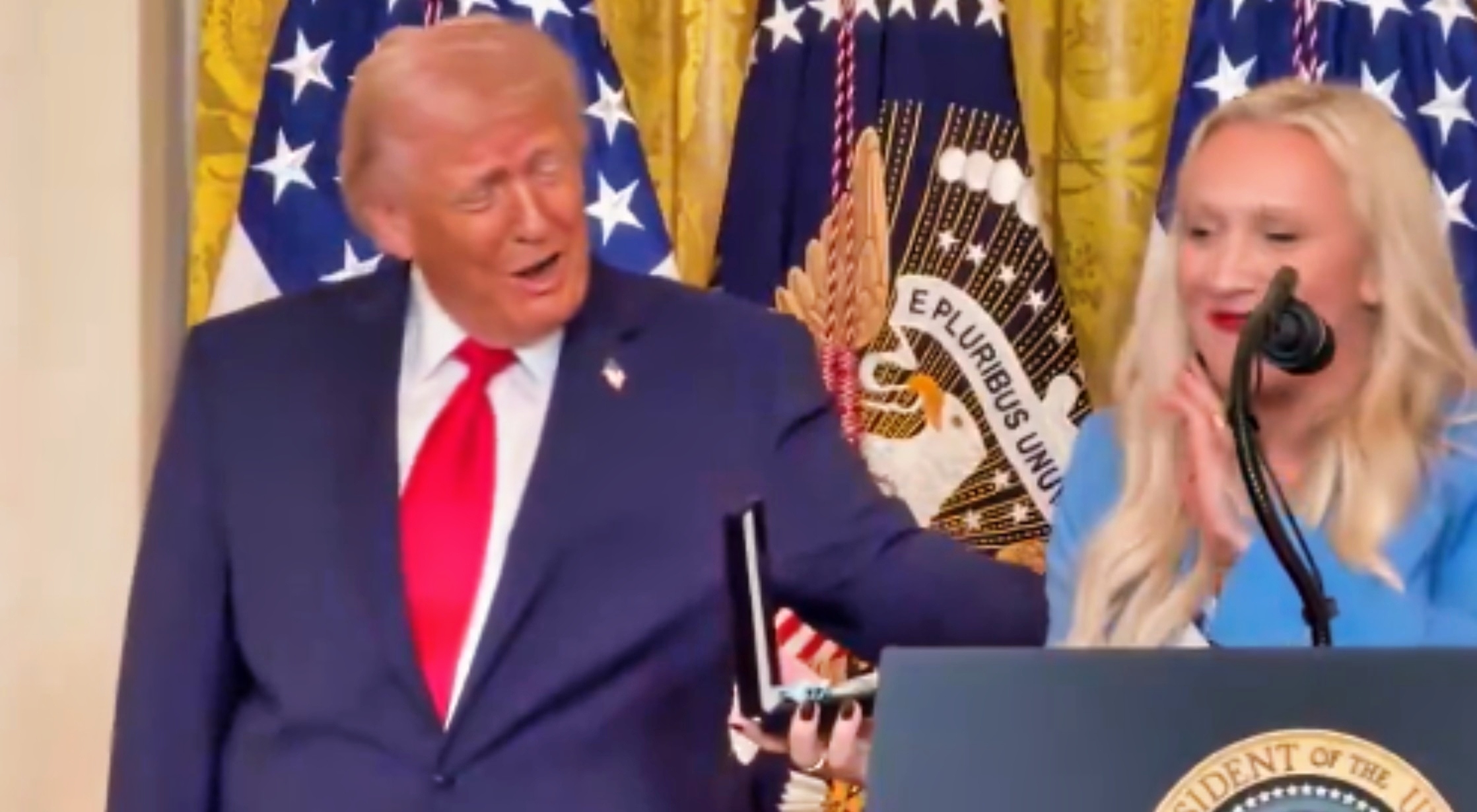 US Olympic Medalist Surprises Donald Trump By Giving Him His Own ...