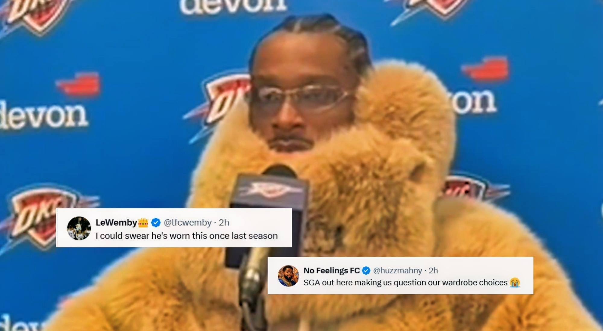 Shai Gilgeous-Alexander Pulls Up to Post-Game Interview in Wild Outfit ...
