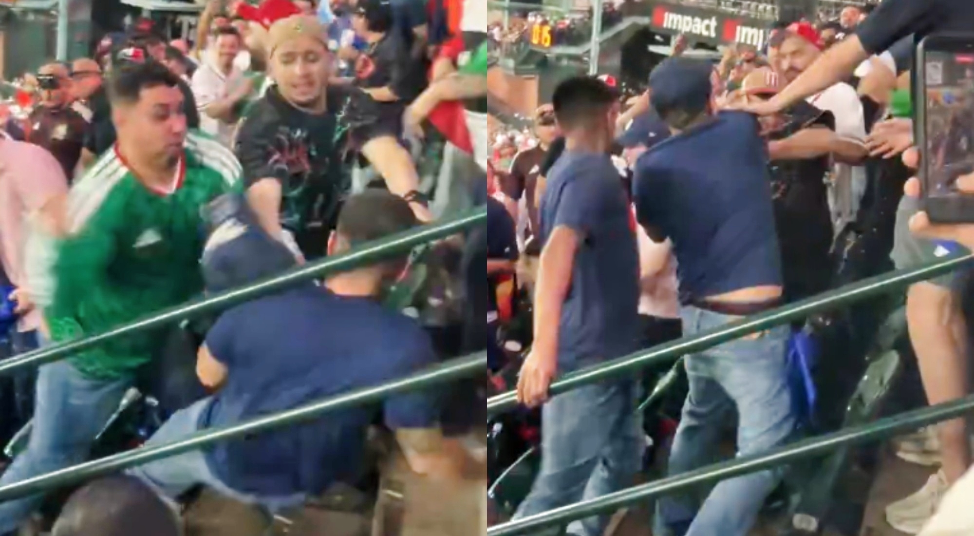 Crazy Brawl Broke Out Between USA & Mexican Fans During The World ...