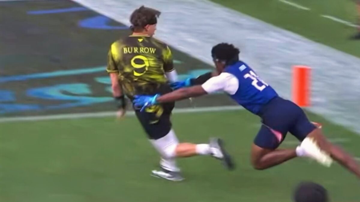 Joe Burrow Got Pantsed At Flag Football Classic [VIDEO]