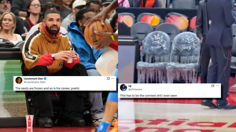 Drake’s Courtside Seats at Toronto Raptors Arena Go Ice Cold as Fans ...
