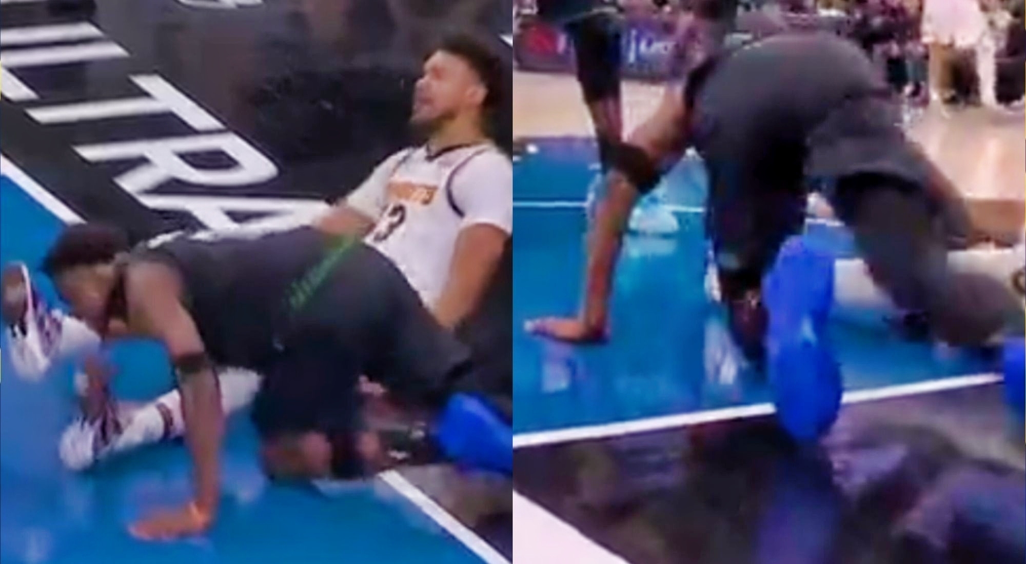 Slow-Mo Footage Shows Exact Moment Anthony Edwards Suffers Knee Injury ...