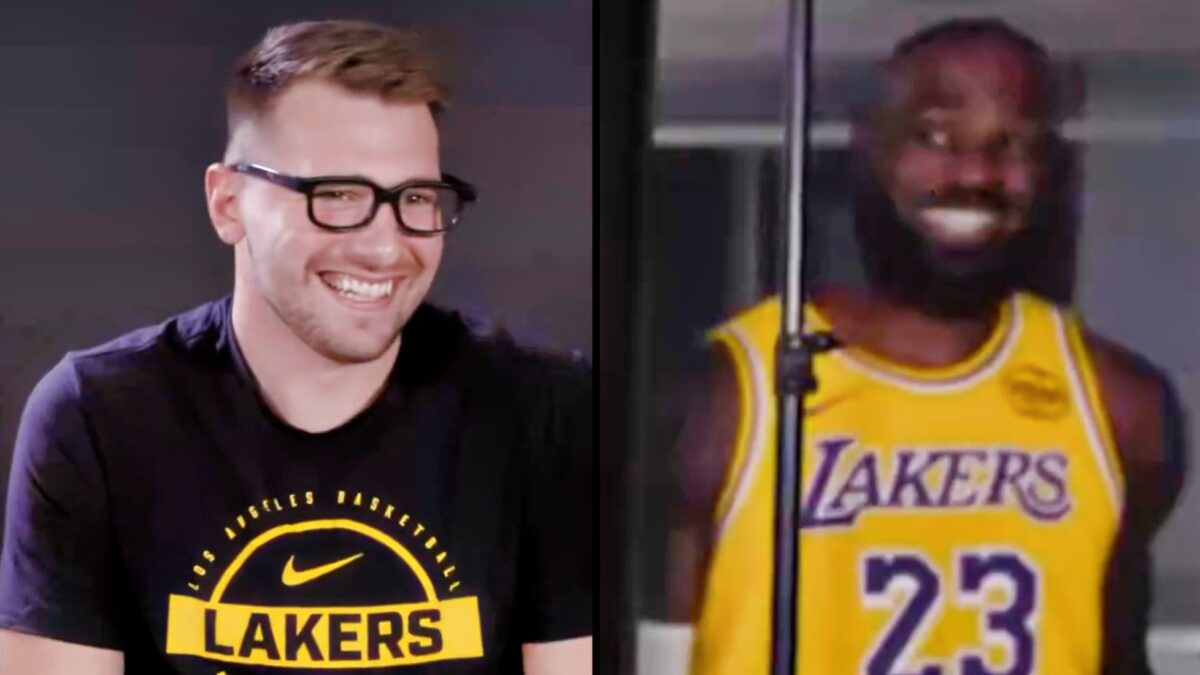 LeBron James Interrupts Luka Doncic After Noticing One Strange Detail ...
