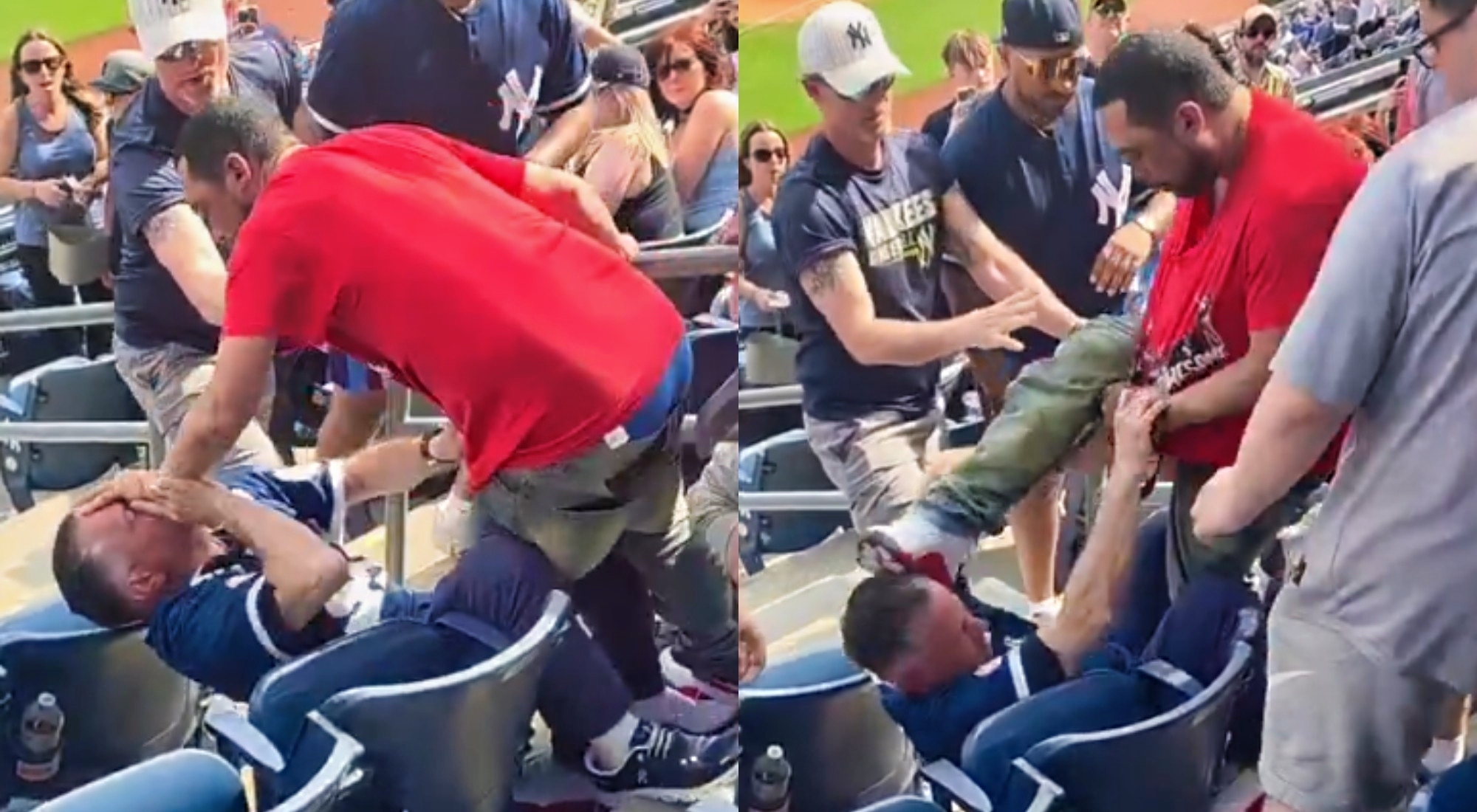 New Angle From Wild Brawl Shows Yankees Fan Getting His Face Stomped By ...