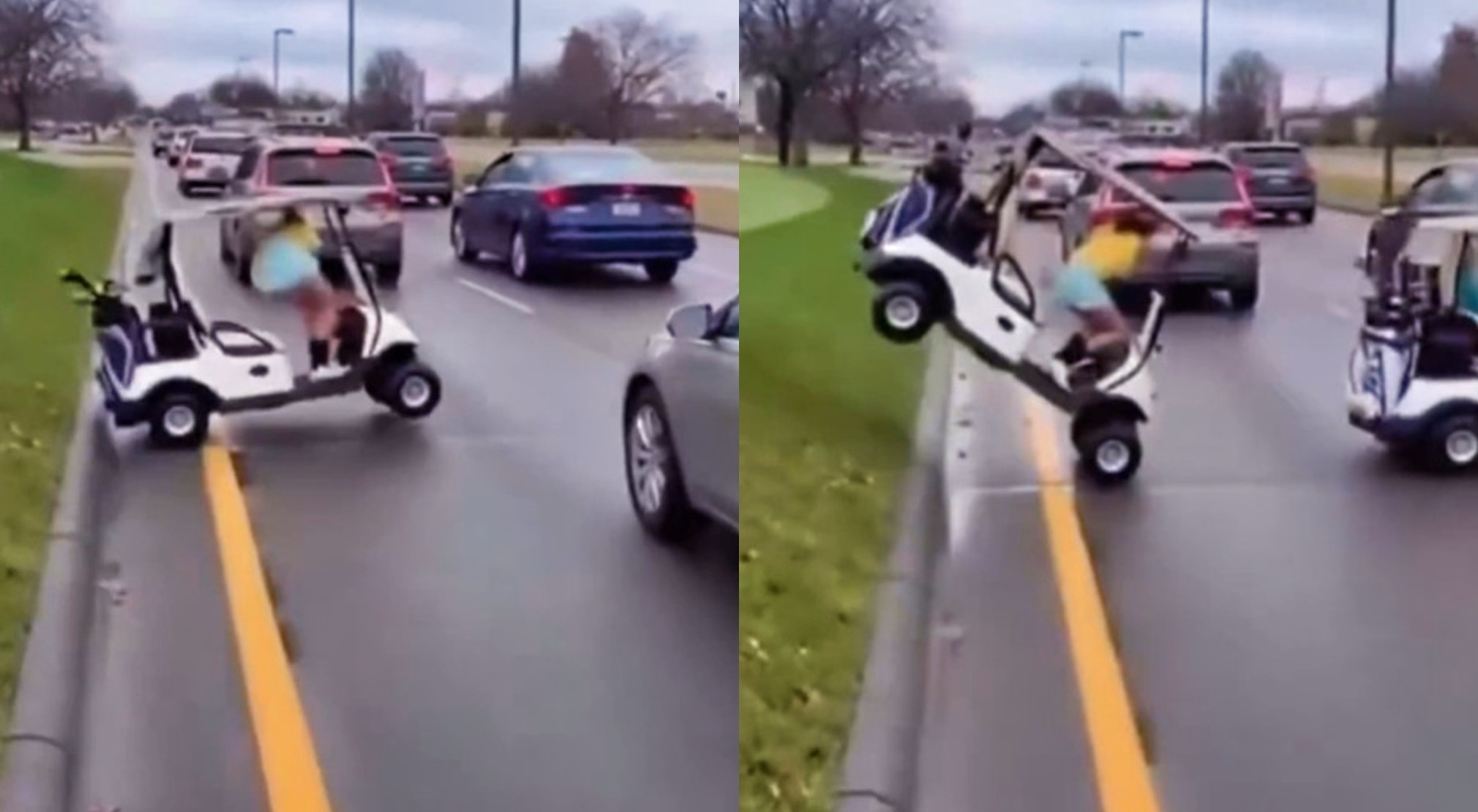 FACT CHECK: Is The Viral Video Of Multiple Women Driving Golf Carts ...
