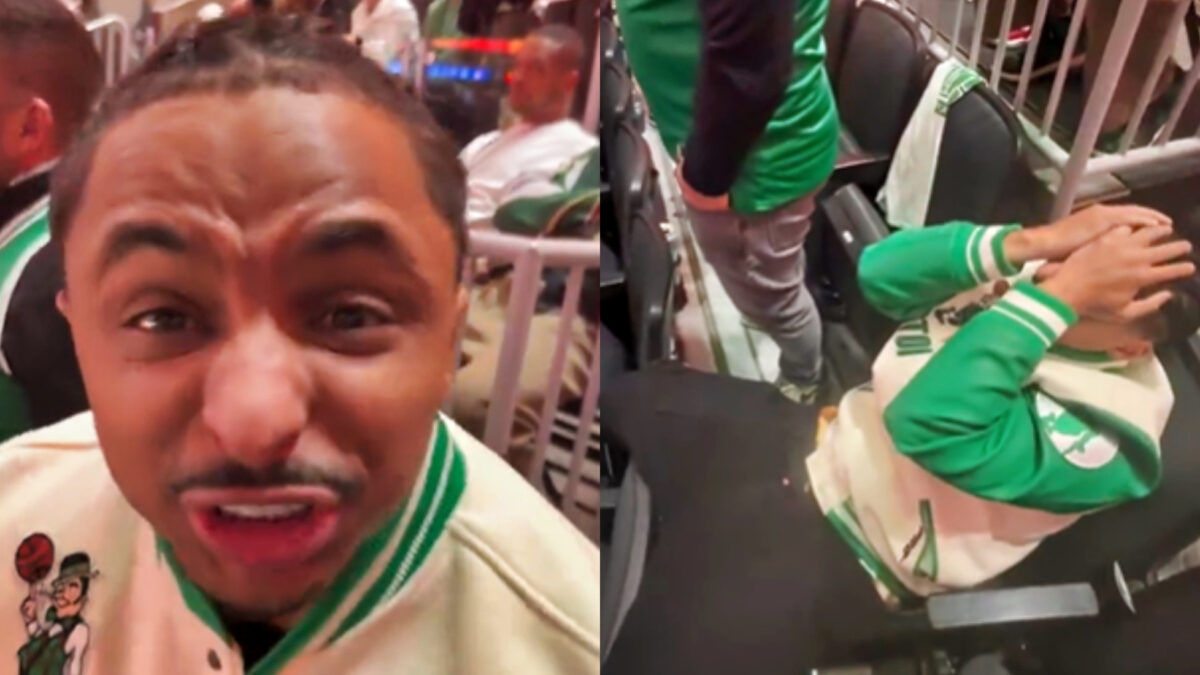 Cameras Catch Celtics Fan Crashing Out on Jayson Tatum After Game 7 ...