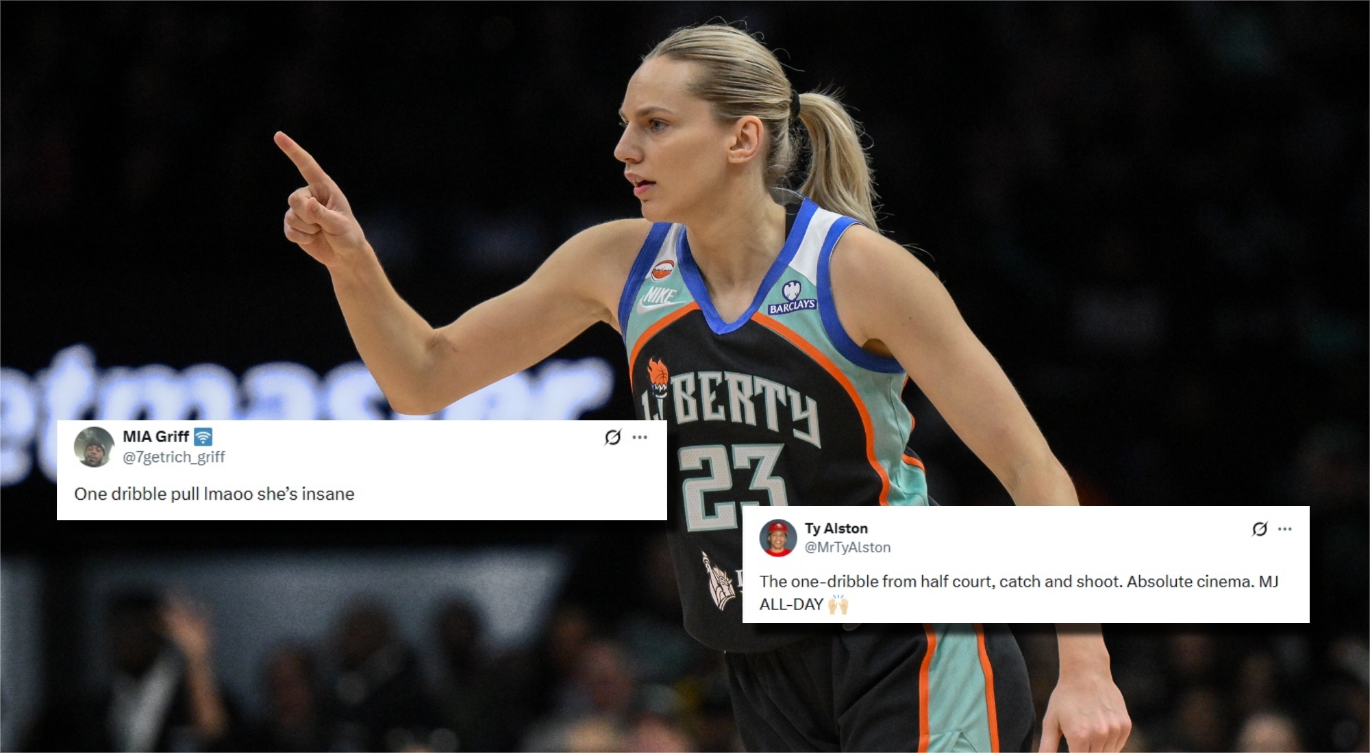 WNBA Fans Lose Their Minds Over Marine Johannes’ Crazy Bounce-Pass Three