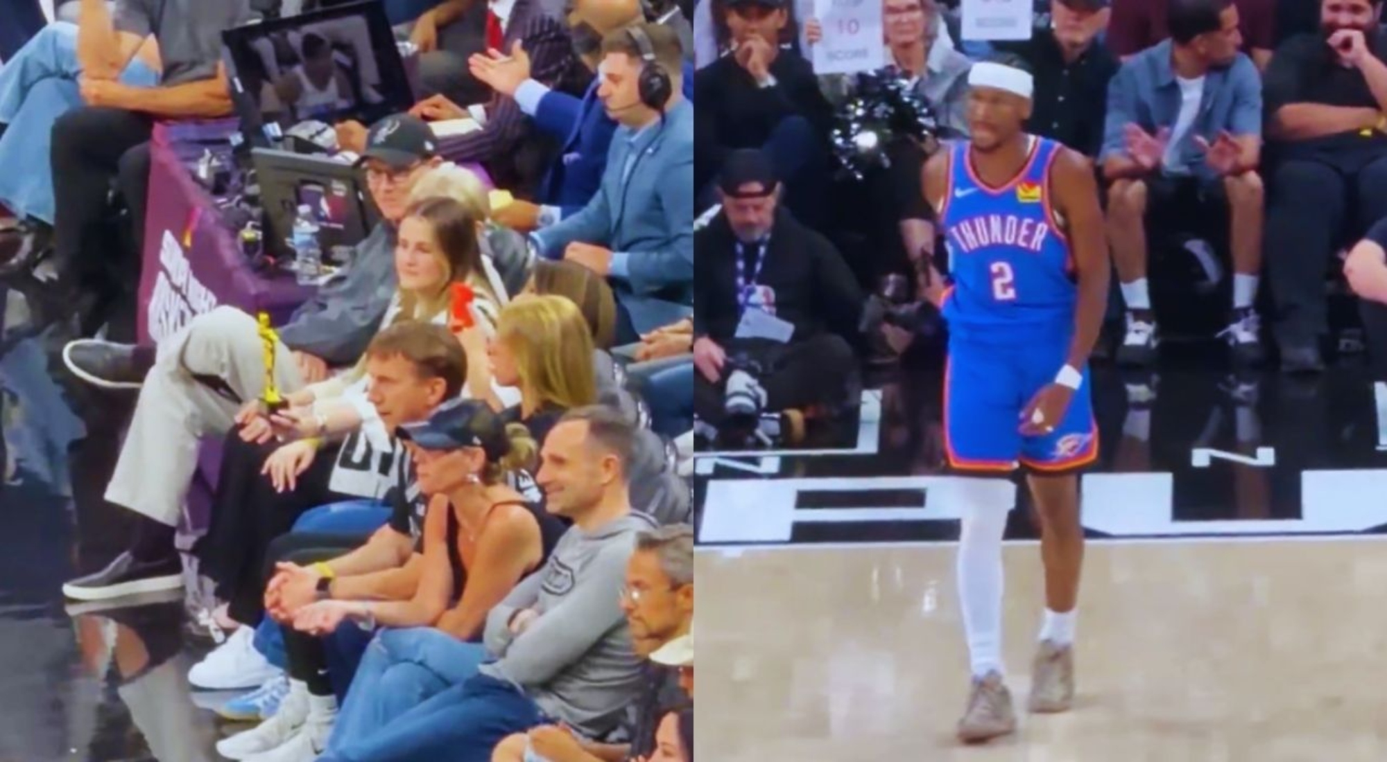Spurs Fan Trolls Shai Gilgeous-Alexander With Ridiculous Courtside Prop