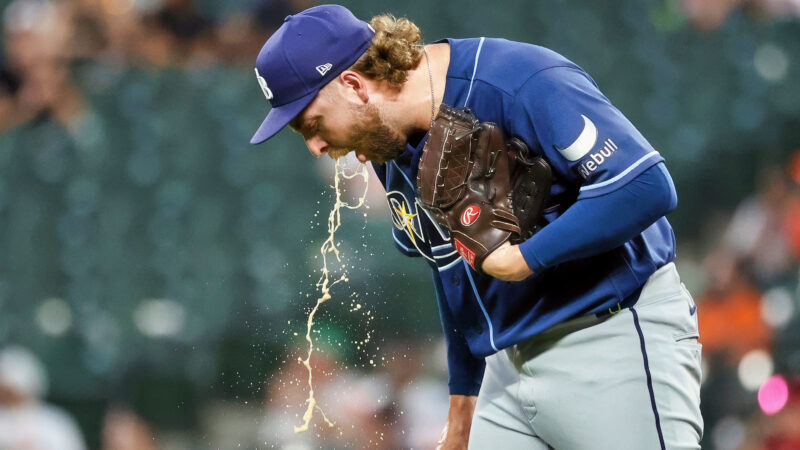 Nasty Scene As Tampa Bay Rays Pitcher Pukes All Over The Mound In The ...