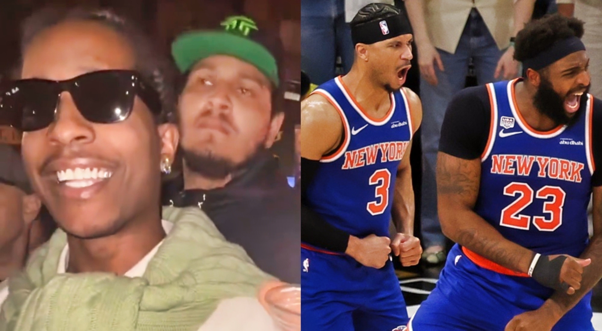 A$AP Rocky Embraces New York Identity After Knicks Take 2-0 Lead Over Spurs