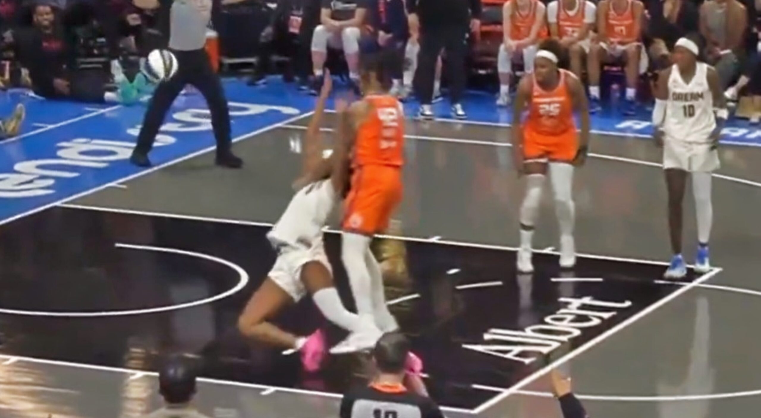 Brittney Griner Drops Angel Reese To The Floor With One Hand Like It ...
